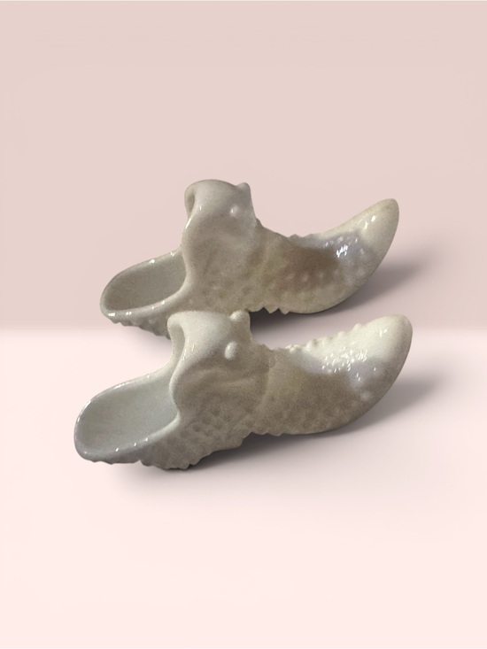 Other | Vintage Fenton Hobnail Milk Glass Slipper Shoes Pair | Poshmark